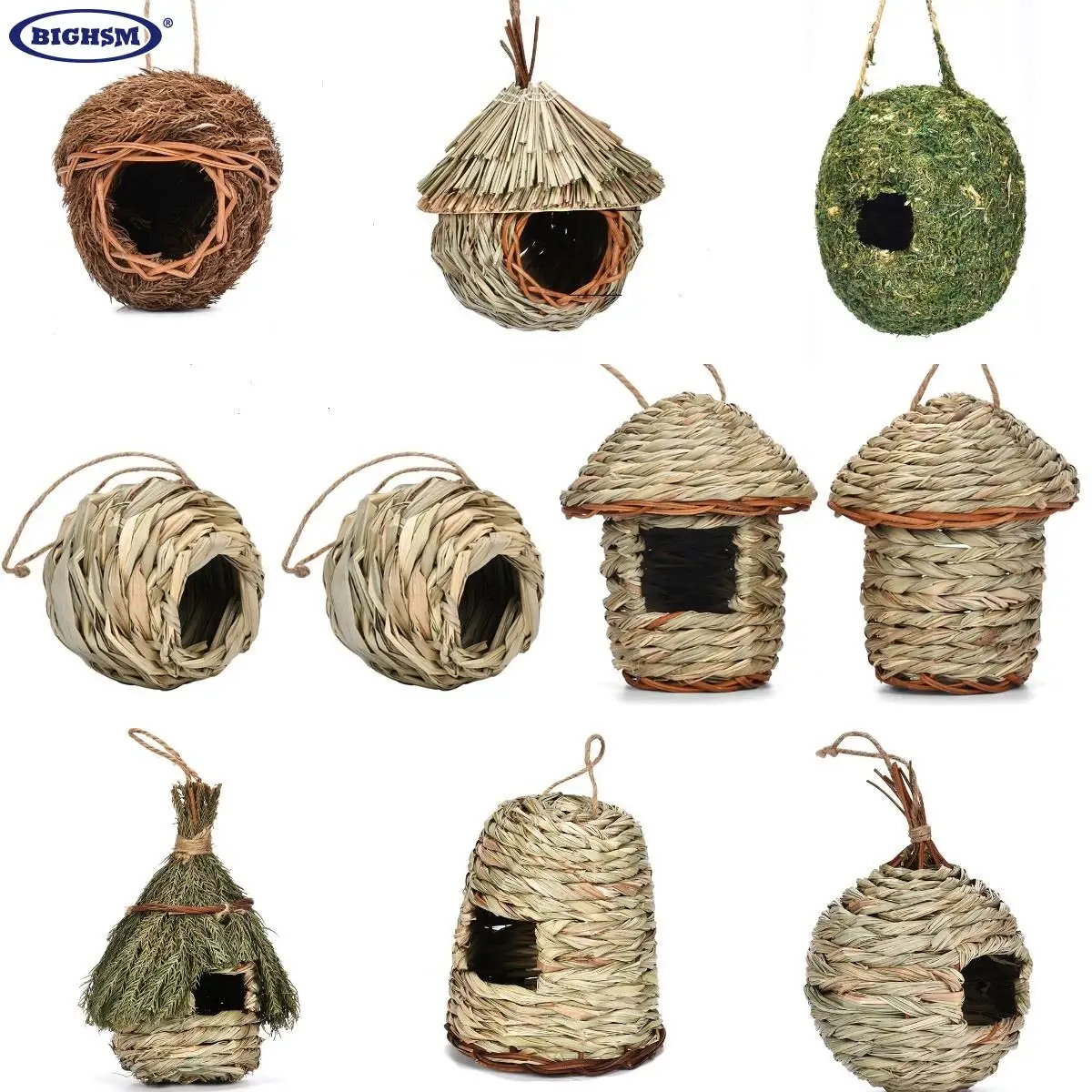 Hand-woven Bird House | Houses Birds Garden | House Birds Outside ...