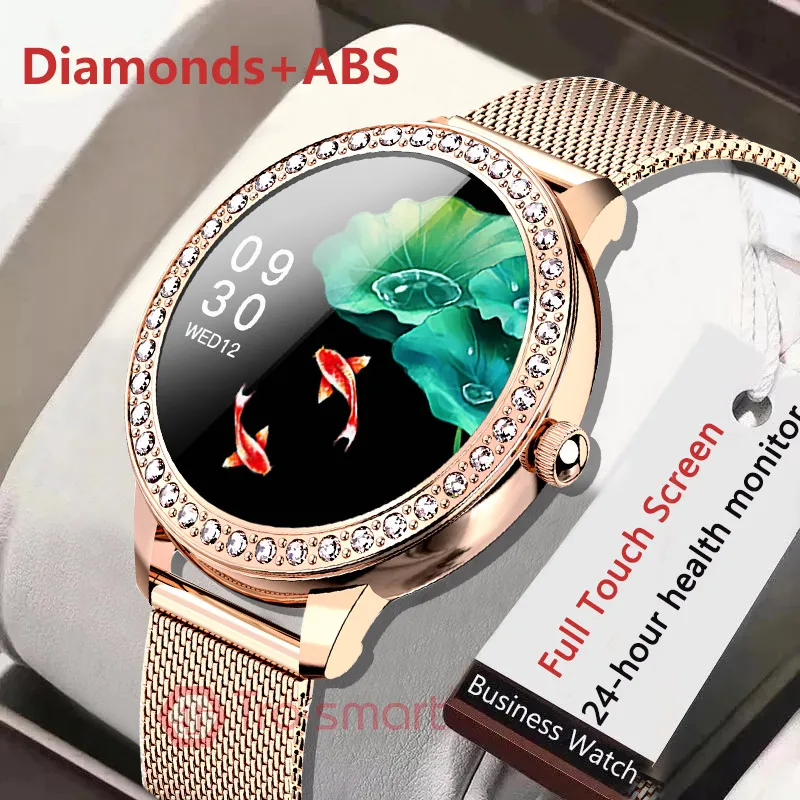 Diamonds-Smart-Watch-Women-Lovely-Smartwatch-Heart-Rate-Monitor-Sleep ...
