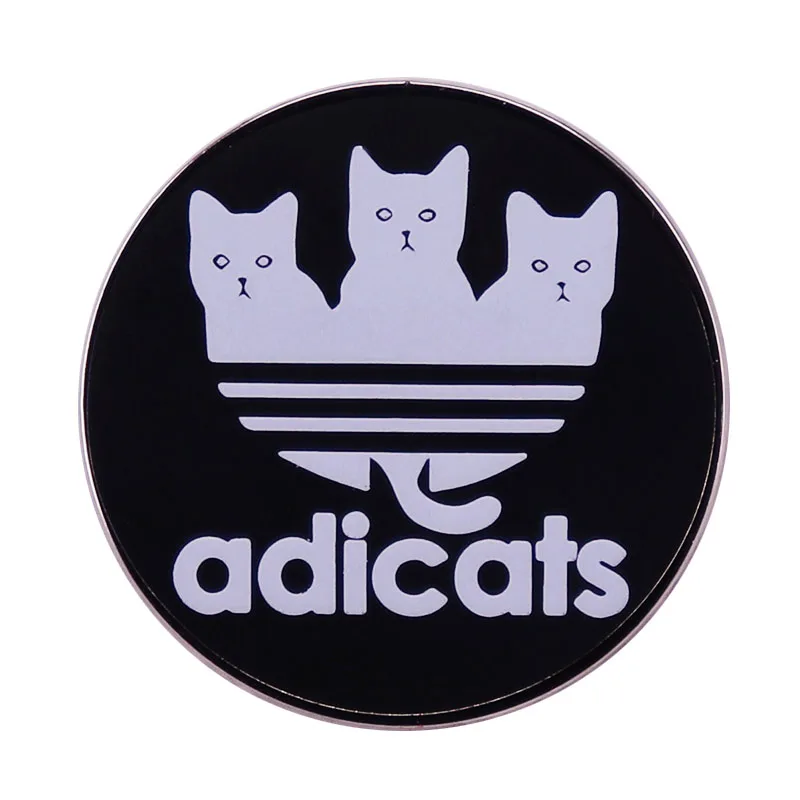 Adicats-Enamel-Pin-Three-Cats-Logo-Brooch-Badge-Addicted-To-Kitty-Funny ...
