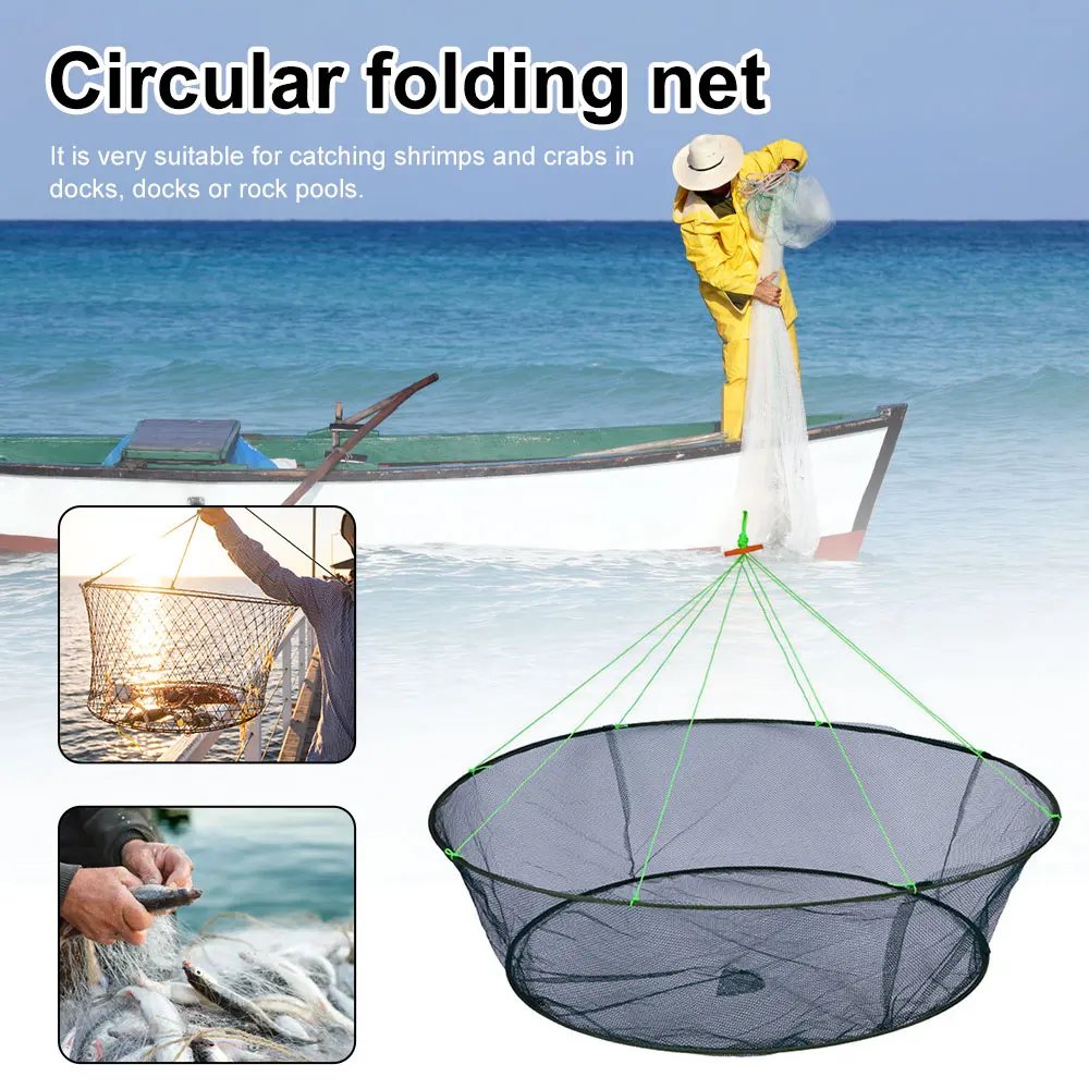 Fishing-Cage-Fishing-Net-Case-Portable-Big-Foldable-Perfect-Lobsters ...