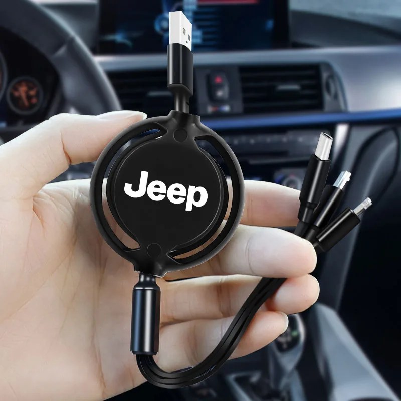 Car-Interior-3-In-1-Micro-USB-Type-C-Fast-Charging-Cable-For-Jeep-Grand ...