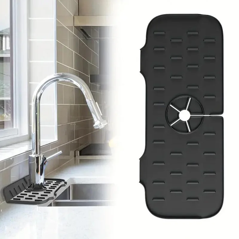 1 Silicone Faucet Handle Drip Tray, Kitchen, Washbasin, Laundry Basin ...