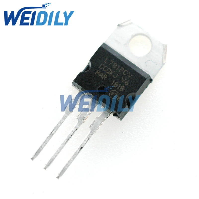 10PCS New L7812CV L7812 7812 Triode Transistor TO 220 12V 1.5A voltage regulator|voltage ...