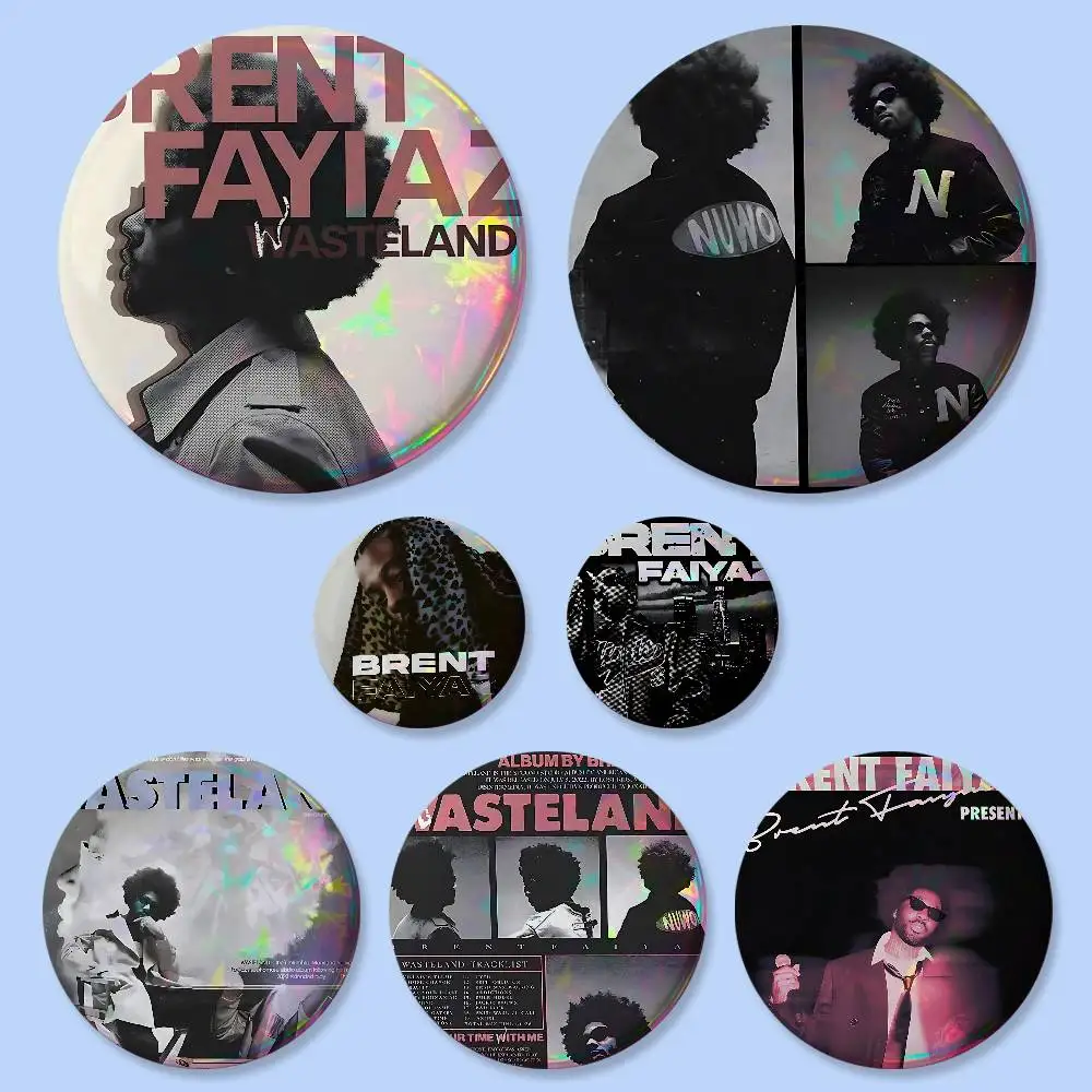 Pop Singer B-Brent F-Faiyaz Cartoon Badges 25 32 44 58 75 Mm Round ...