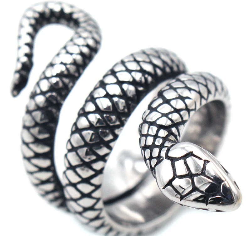Stainless Steel Snake Mens Ring | Man Ring Stainless Steel Snake ...