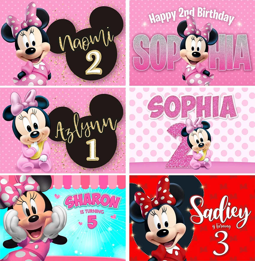 Minnie Mouse Photography Backdrop | Minnie Backdrop Studio Background ...