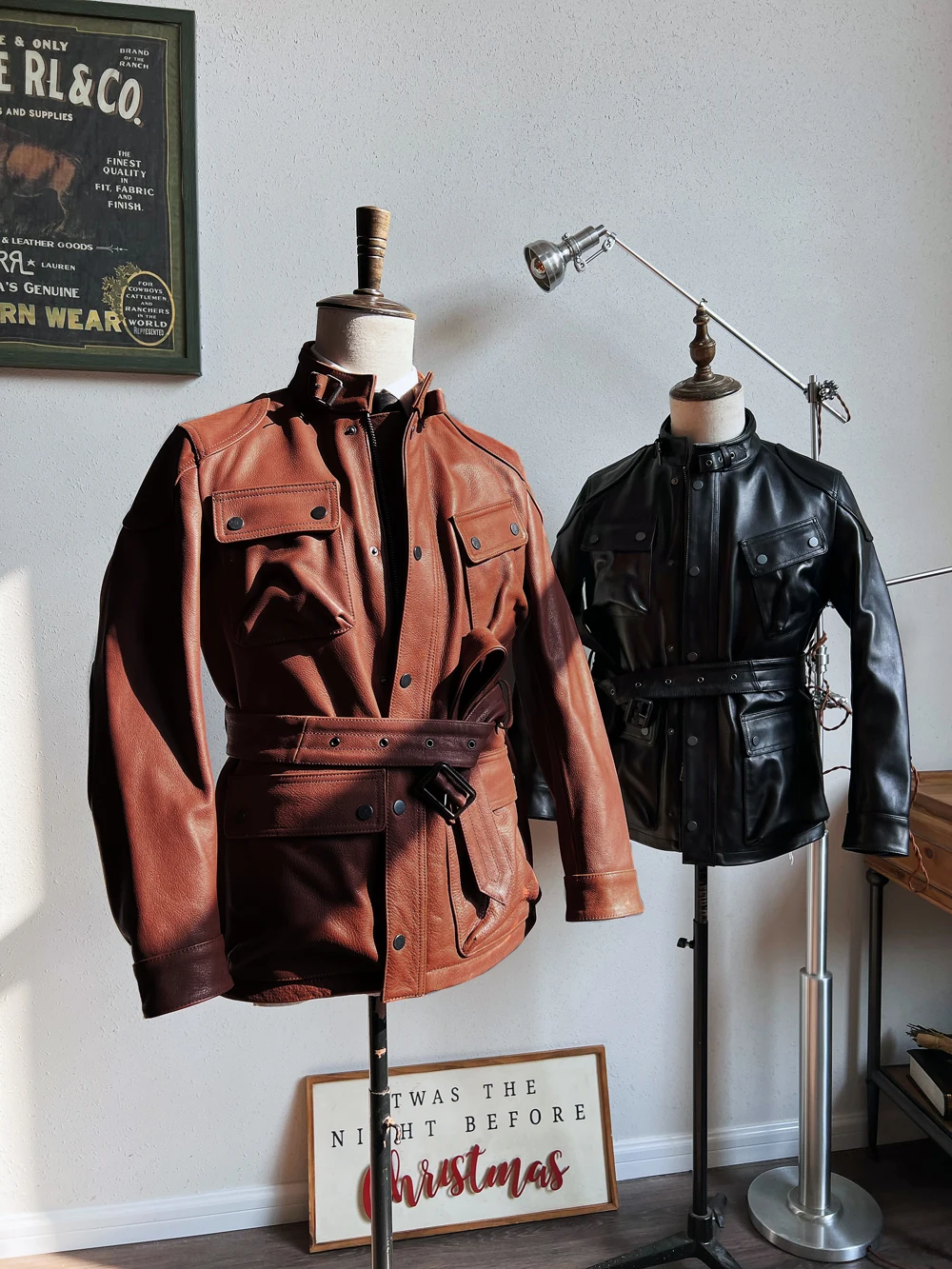 Tailor Brando Classic Mid-length Safari Jacket Head Layer Cowhide ...