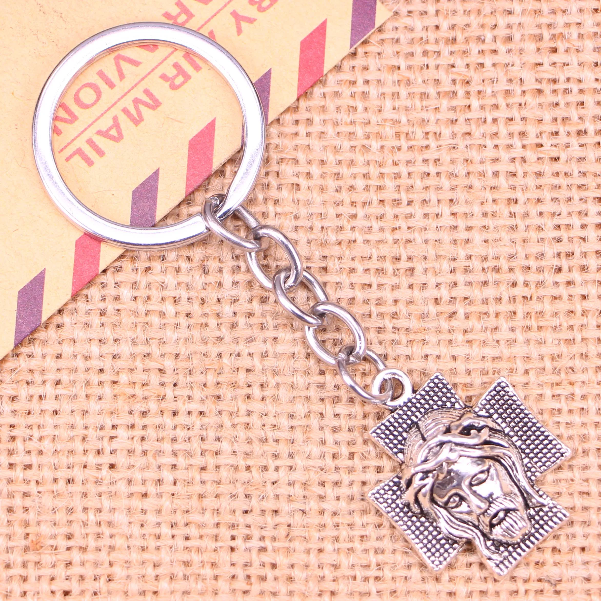 20pcs-New-Fashion-Keychain-28-22-Mm-Cross-Jesus-Pendants-DIY-Men ...