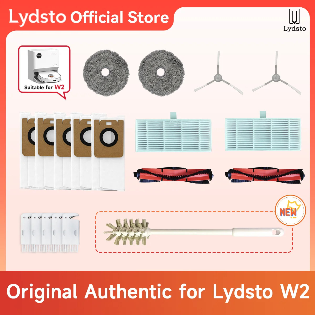 Accessories-of-lydsto-W2-sweeper-dust-bag-filter-screen-roundrag ...