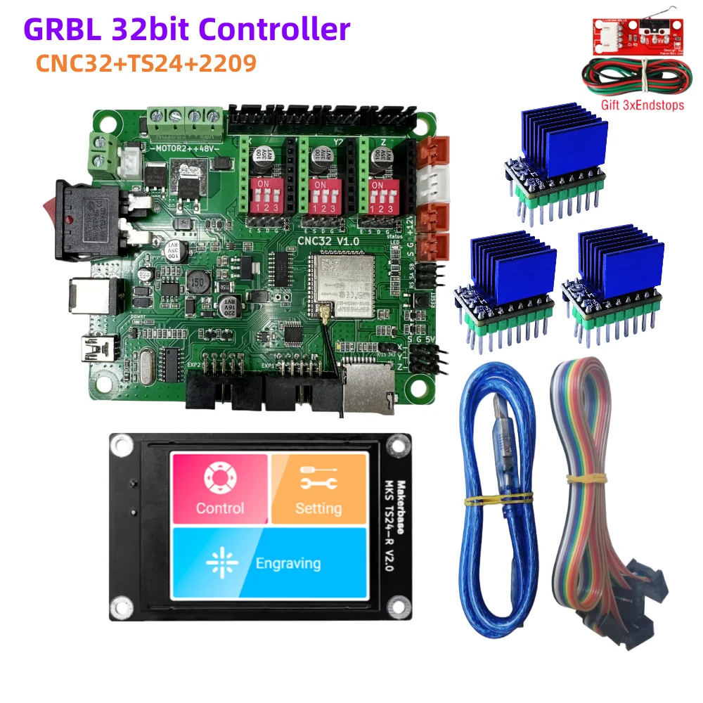 Grbl Cnc Control Card 3 Axis Control Board Esp32 Plate Mks Ts24-r ...