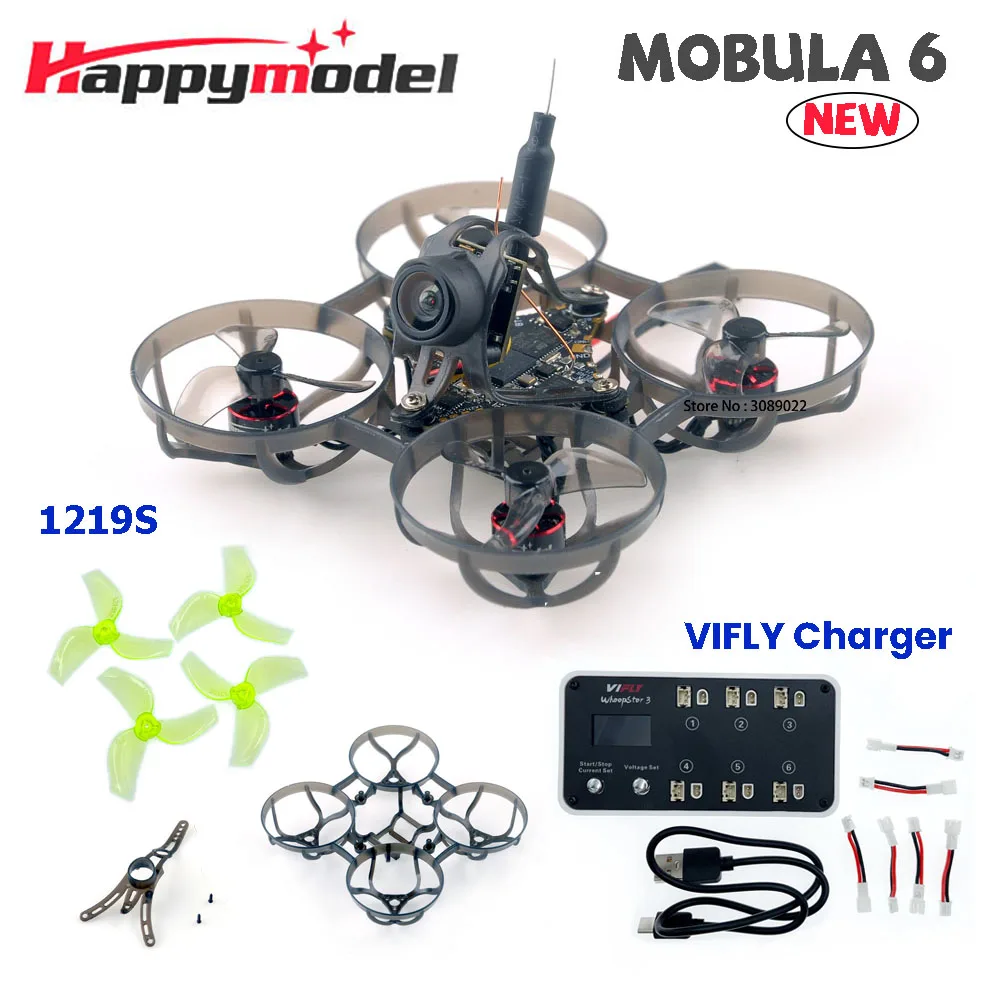 HappyModel-Mobula6-2024-1S-65mm-Ultra-Light-Micro-FPV-Whoop-Drone-w ...