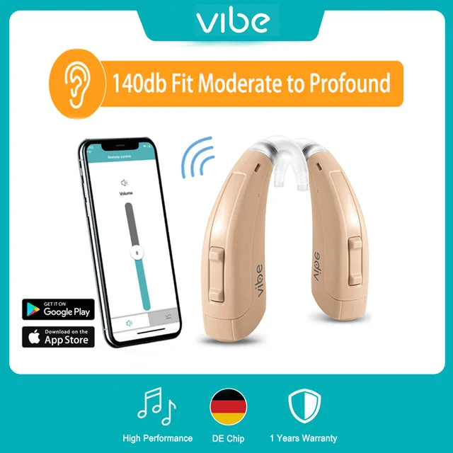 Vibe 140db Super Power Hearing Aids 8 Channels Digital Hearing Aid For ...
