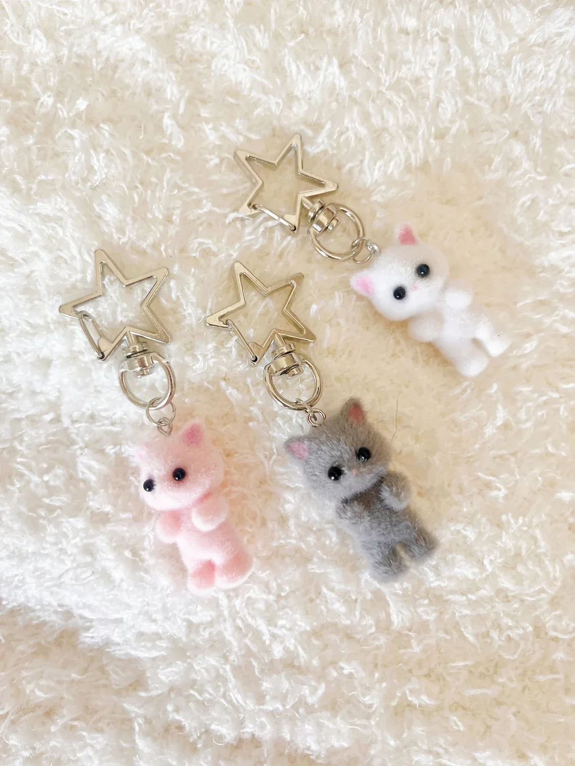 Coquette-Kitty-Cat-Mini-Keychains-Cottage-Core-Calico-Cat-Keychain ...