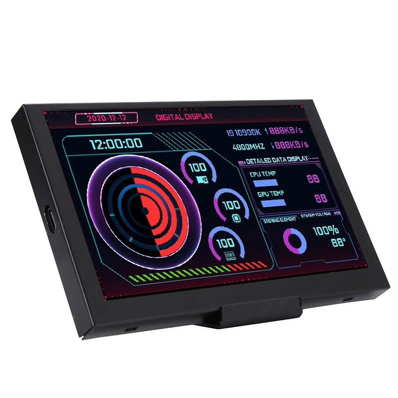 New 5 Inch Ips Lcd Display Usb Type-c Secondary Screen Computer Cpu Gpu ...