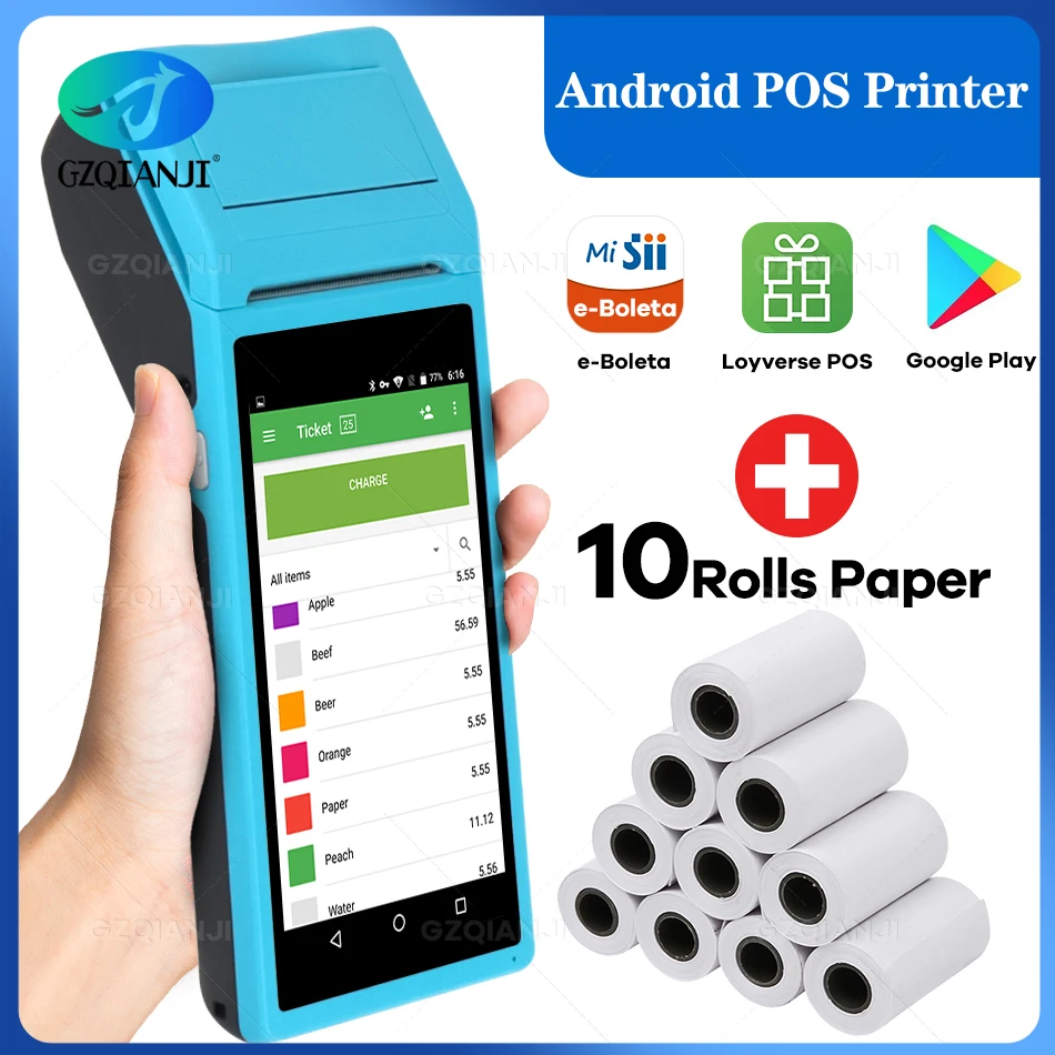 Android-8-1-Handheld-POS-Printer-Loyverse-Sistema-POS-58-mil-metros ...