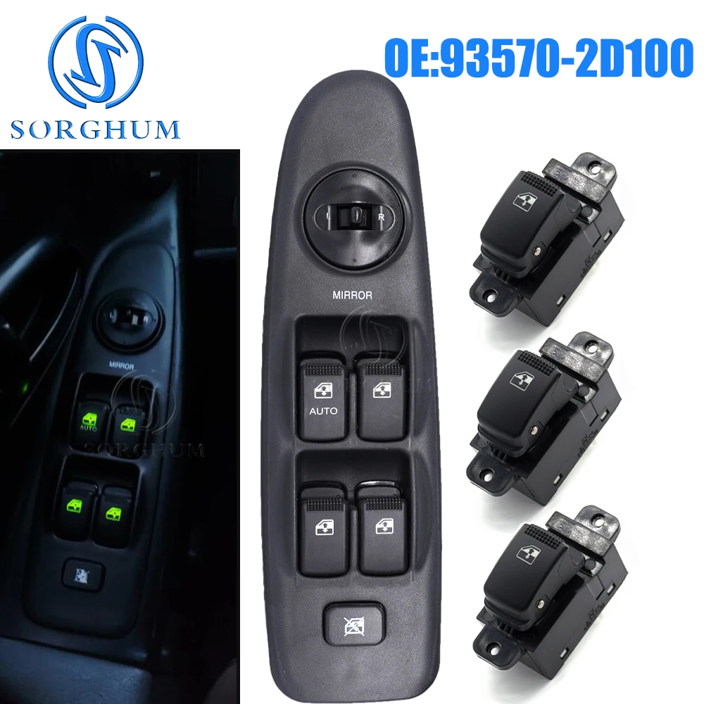 SORGHUM Electric Power Window Master Control Switch for Hyundai Elantra ...