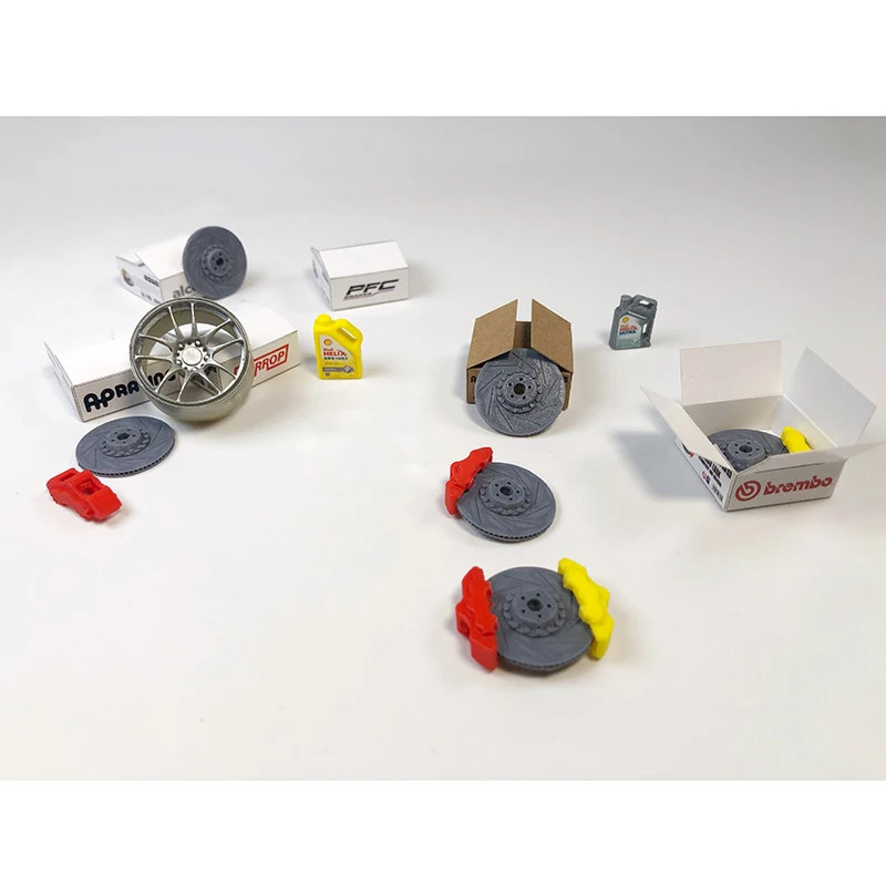 Rapid-Model-1-18-Brake-Disc-Caliper-Model-Car-Diorama-Garage-Simulation ...