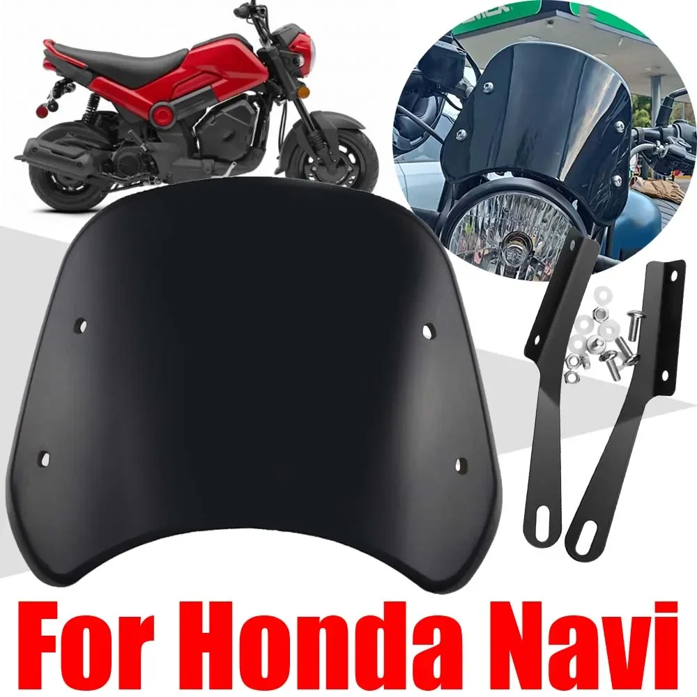 For-Honda-NAVi-Motorcycle-Accessories-Retro-Windscreen-Windshield-Wind ...