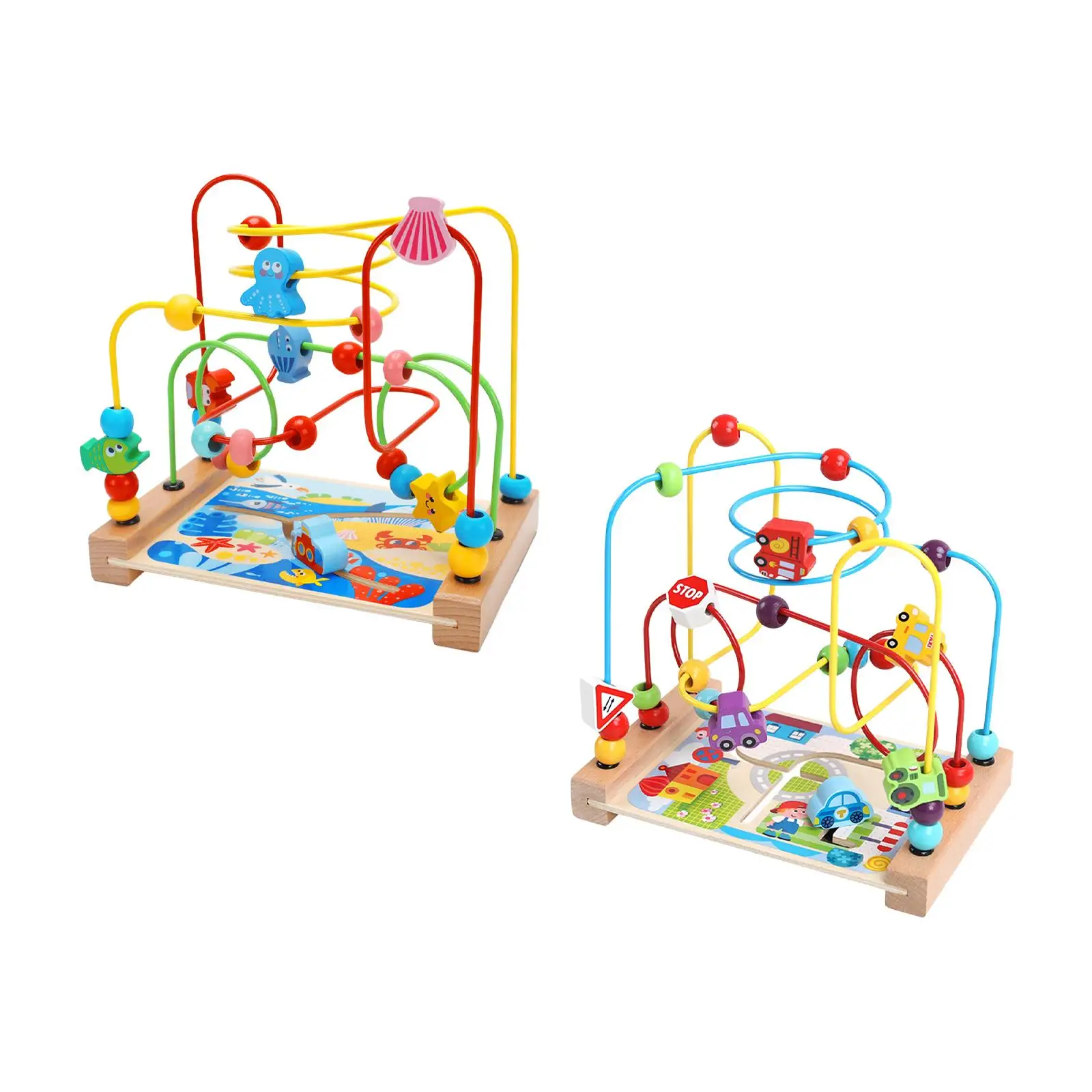 Wooden Bead Maze Toys Spatial Reasoning Preschool for New Year Gift ...