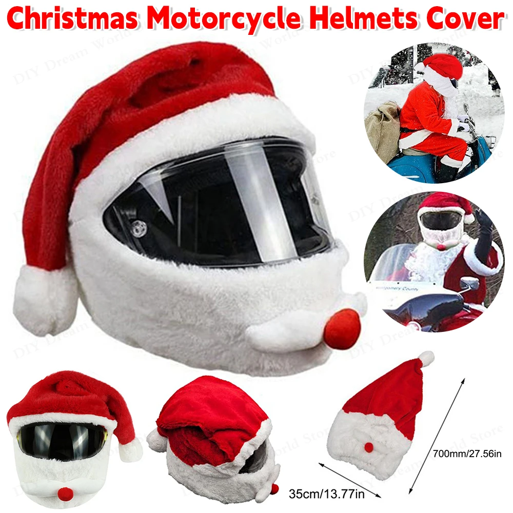 5-1PCS Christmas Motorcycle Helmet Cover Funny Santa Cycling Helmet ...