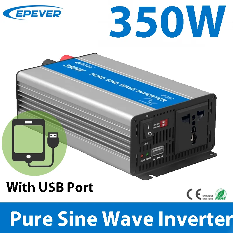 EPEVER-350W-Inverter-12V-24VDC-Input-110V120V-220V230VAC-Output-Solar ...