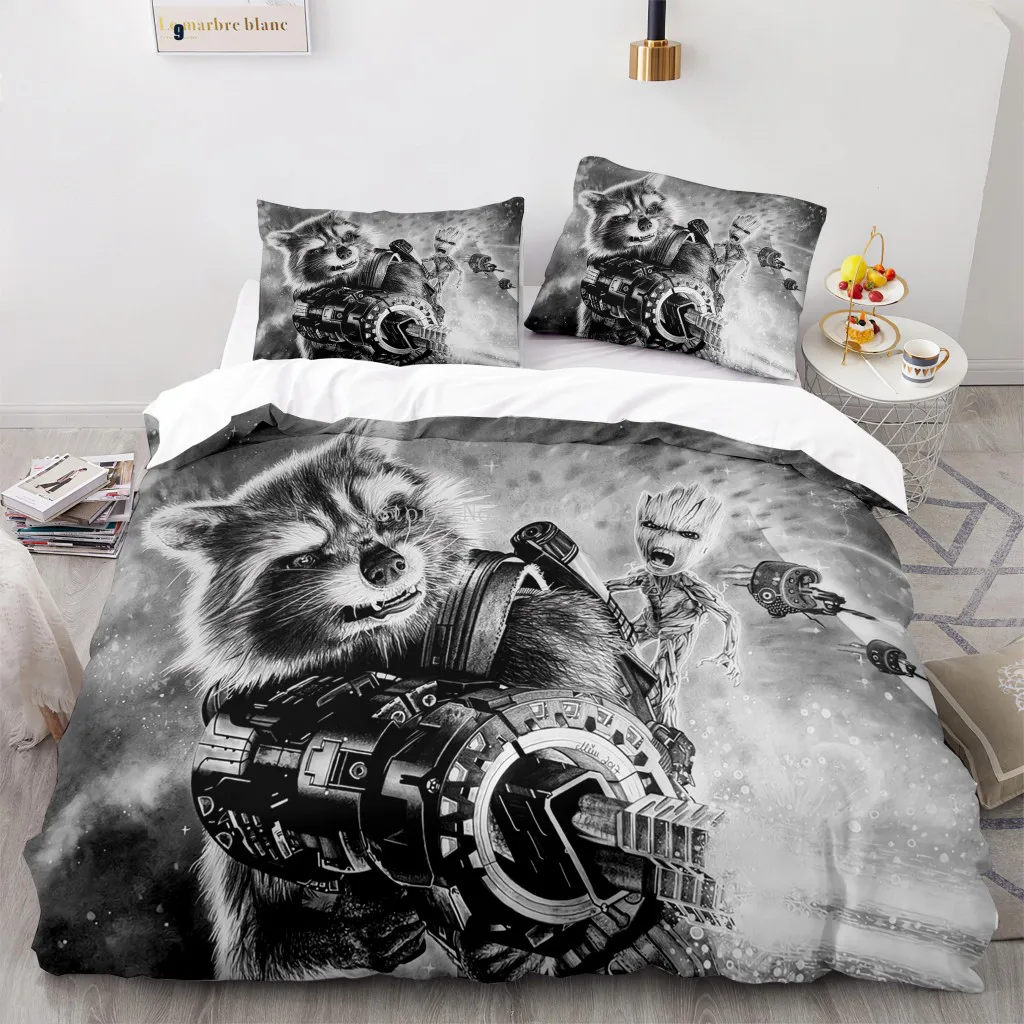 Guardians of The Galaxy Rocket Racoon 3d Bedding Set Treeman Groot ...