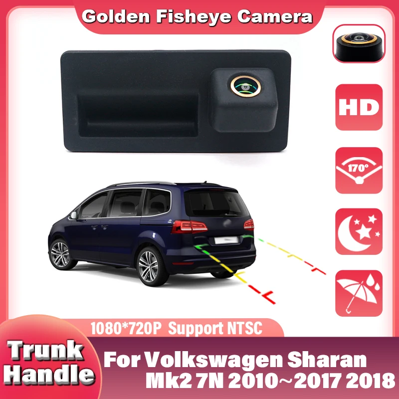 170°Car Trunk Handle Camera For Volkswagen Sharan Mk2 7N 2010~2018 Full ...