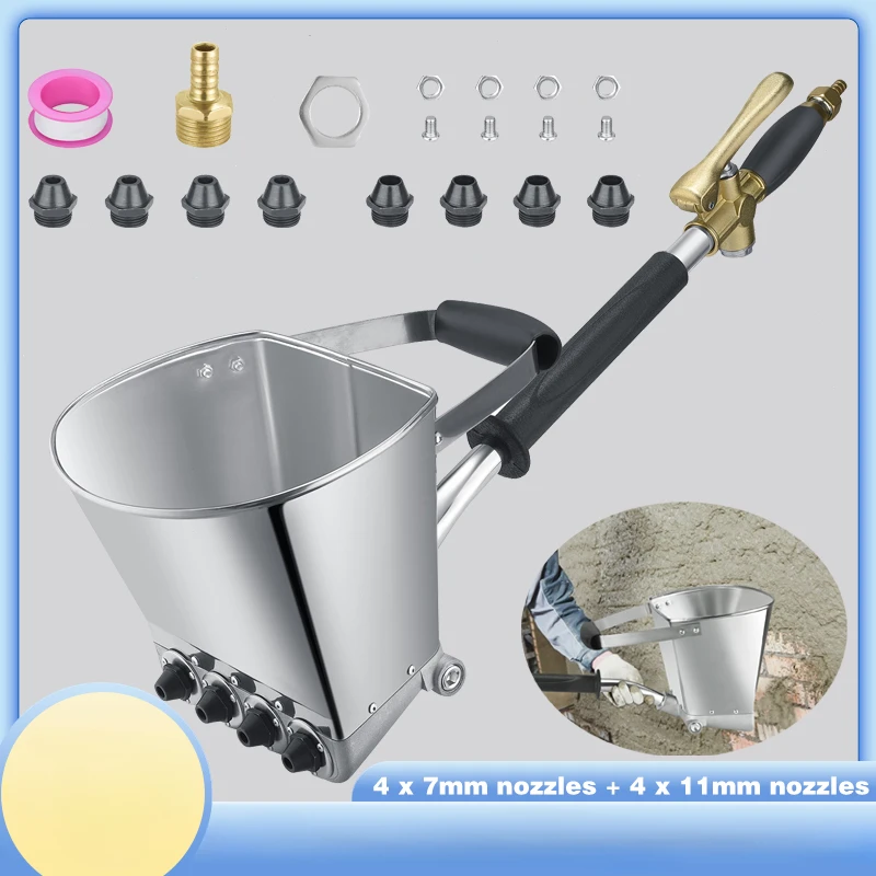 Mortar-Spray-Gun-Wall-Stucco-Shovel-Hopper-Ladle-Cement-Mortar-Sprayer ...