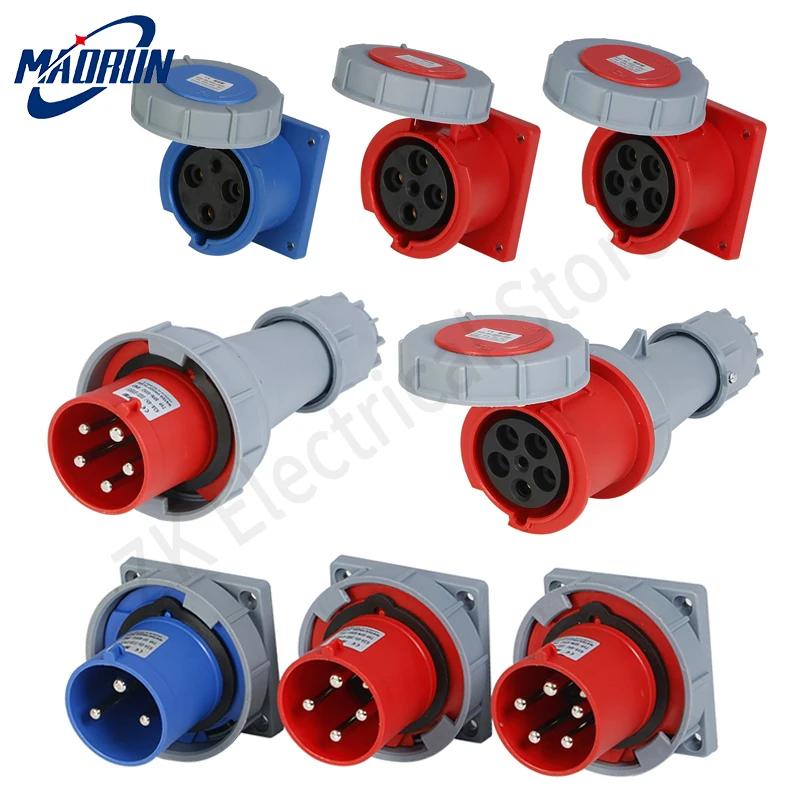 IP67-waterproof-industrial-plug-dark-socket-63A-3-4-5-core-pin-220V ...