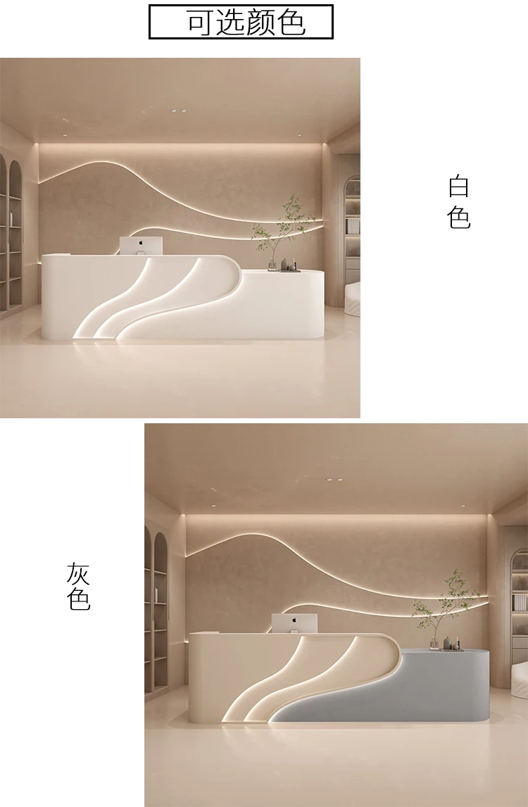 Diy Reception Desk Beauty Salon Front Coffee Bar Spa Counter Modern Bar ...