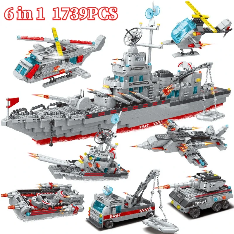Compatible-with-Lego-Military-Navy-Warships-Building-Blocks-WW2-Warship ...