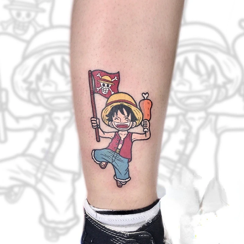 One Piece Luffy Arm Tattoo