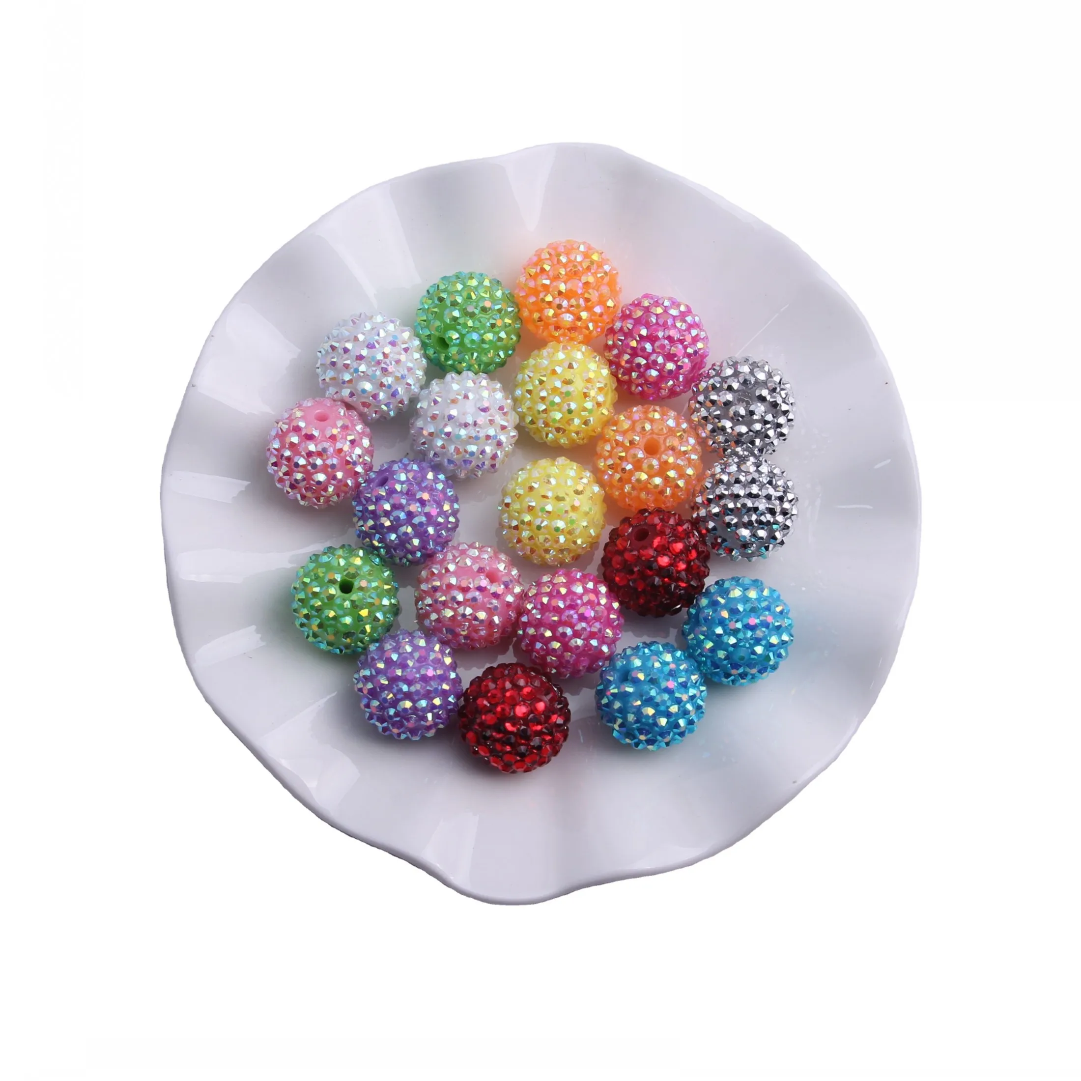 Kwoi-Vita-Handmade-Colorful-Chunky-Resin-Rhinestone-Beads-Ball-For-For ...