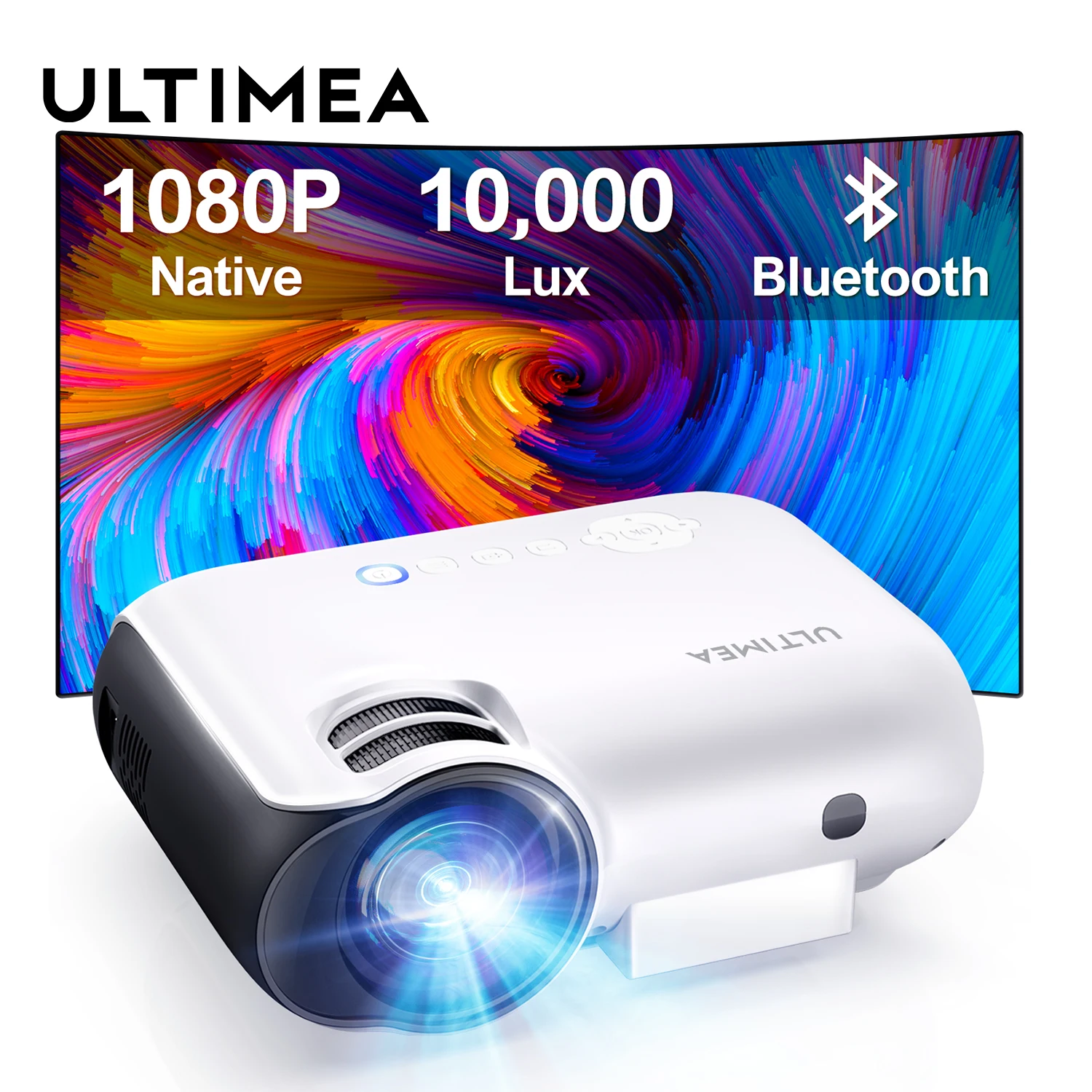 ULTIMEA Native 1080P Bluetooth Projector LED Portable Outdoor Projector ...