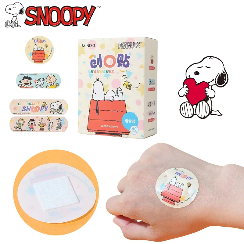 40PCS-Snoopy-Cartoon-Waterproof-Bandage-Band-Aid-Anime-Hemostatic ...