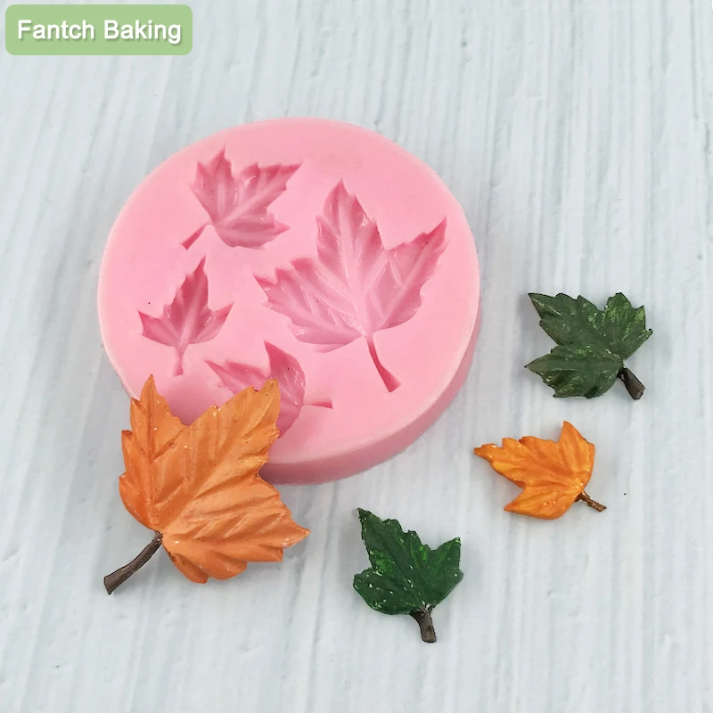 Autumn-Maple-Leaf-Shape-Silicone-Mold-Fondant-3D-Cupcake-Candy ...