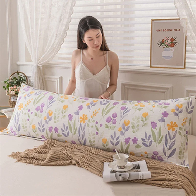 120-150-180cm-Soft-Cotton-Long-Pillowcase-with-Zipper-Large-Size-Home ...