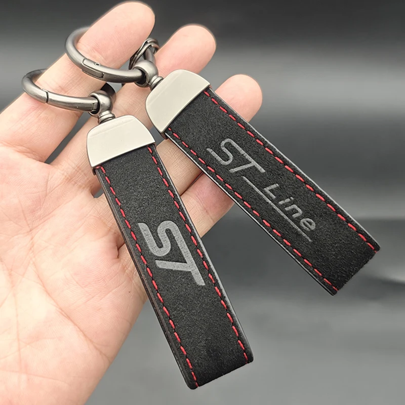 2025 Suede Leather Key Chain Car Keychain for Ford Focus Puma Escape ...