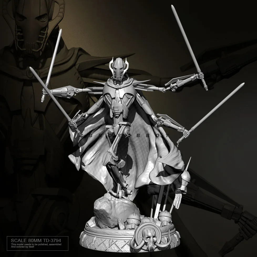 80mm-Resin-figure-model-kits-DIY-toy-colorless-and-self-assembled-TD ...