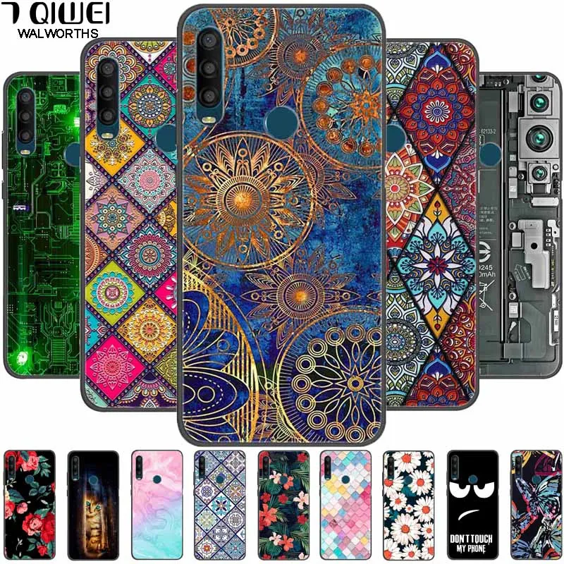 Case For Huawei P30 Lite Cover P30Pro Flower Marble Silicone Soft ...