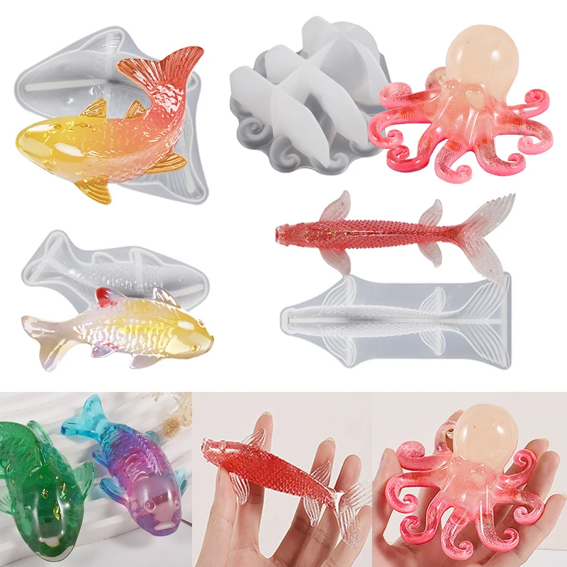 Moule-en-r-sine-3D-en-forme-de-poisson-Koi-moules-en-silicone-oc-an ...