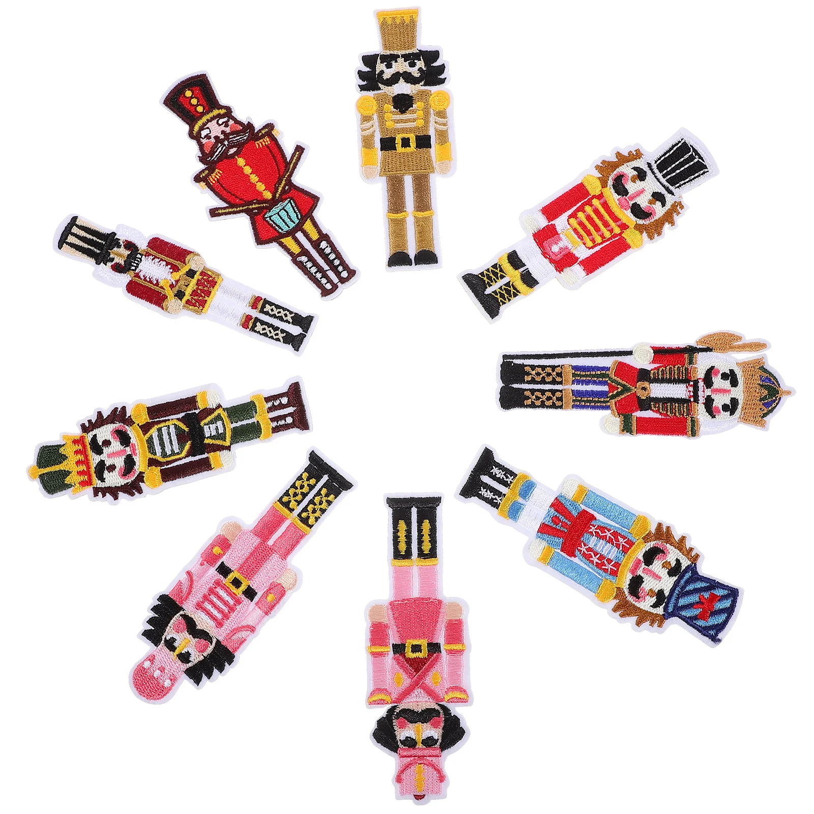 9pcs-Lovely-Nutcracker-Embroidered-Patches-Diy-Clothing-Stickers-Cloth-Patches-Clothing-Decors ...