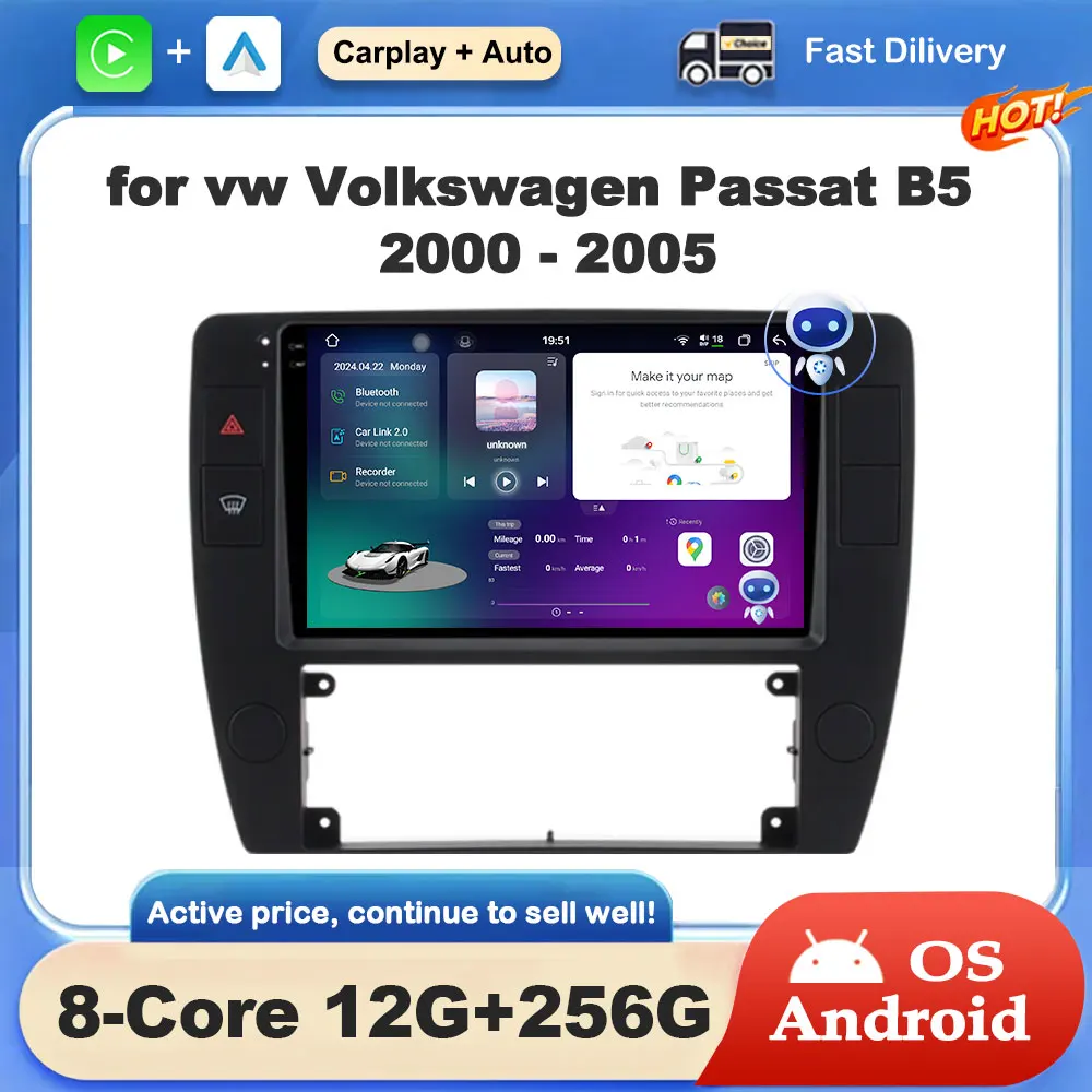 9 inch for vw Volkswagen Passat B5 2000 - 2005 Car Multimedia Radio ...