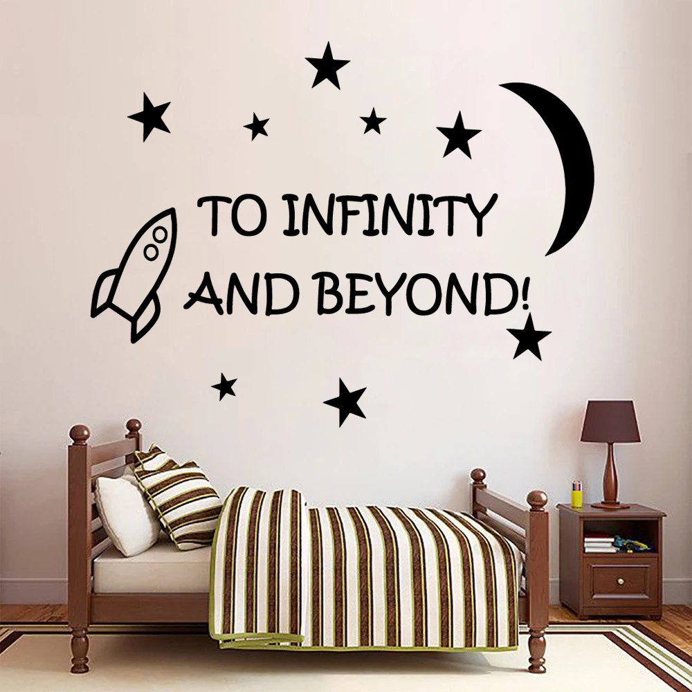 Infinity And Beyond Quotes Toy Story Vinyl Wall Decoration To