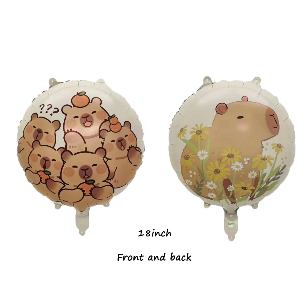 Globo de película de aluminio con temática de Capybara para niños, juguete de dibujos animados ...