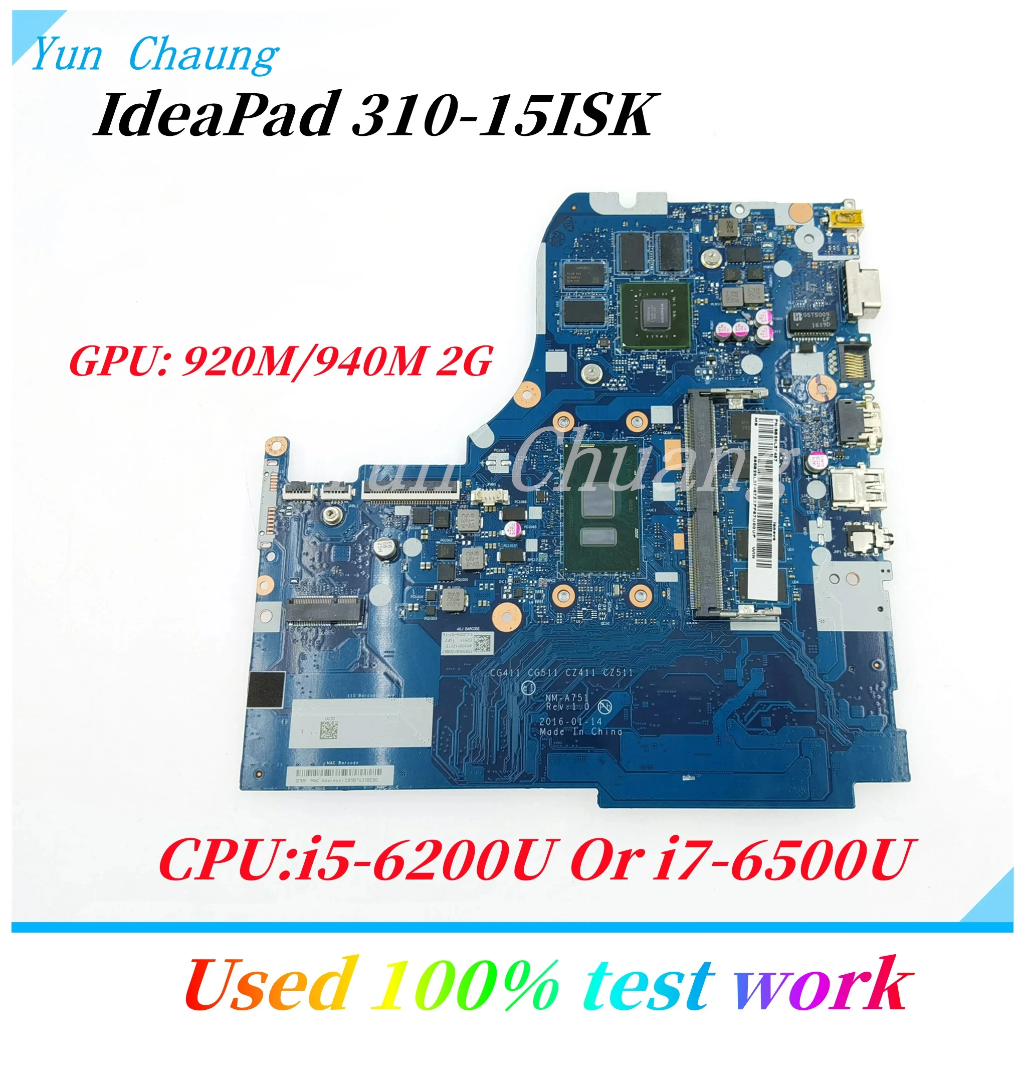 NM-A751-NM-A981-For-Lenovo-IdeaPad-310-15ISK-310-15IKB-Laptop ...