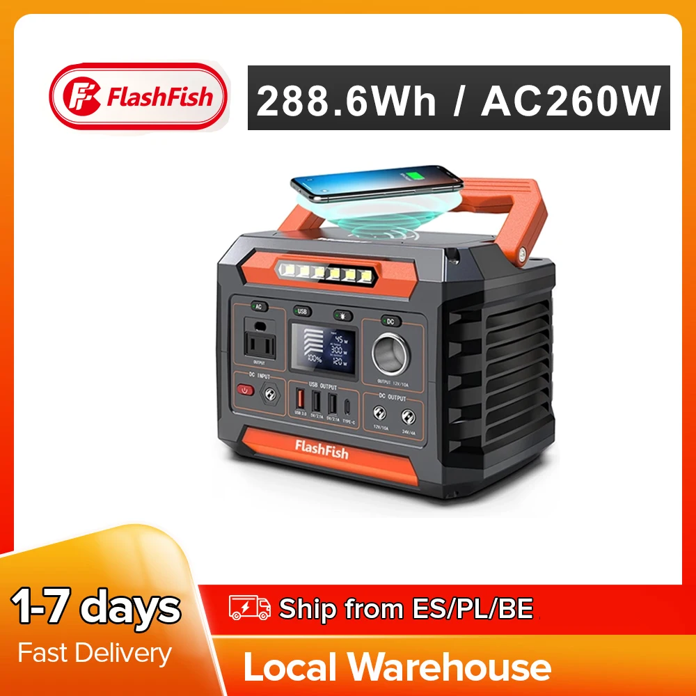 FF-Flashfish-Solar-Generator-Battery-230V-260W-Portable-Power-Station ...