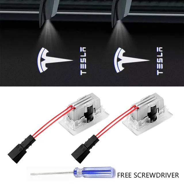 Puddle Lights For Tesla Model Y Model 3 X Y Projector Never Fade HD ...