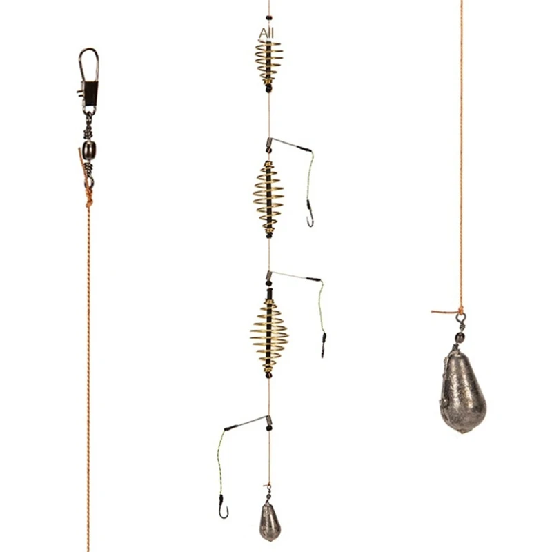 Olive Carp Fishing Bait Cage Square Bait Cage Nesting Feeder Device ...