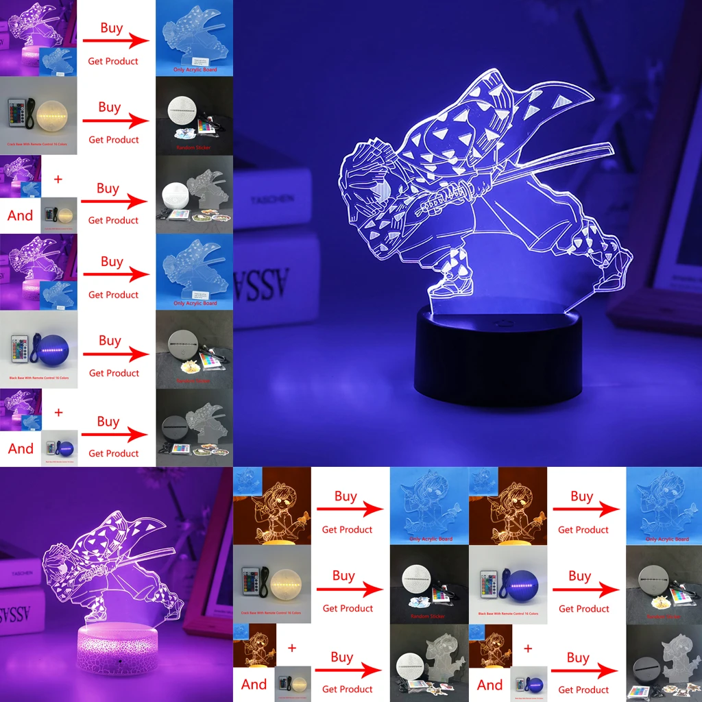 Demon Slayer Led Night Light | Anime Demon Slayer Led Lamp - Anime Lamp ...